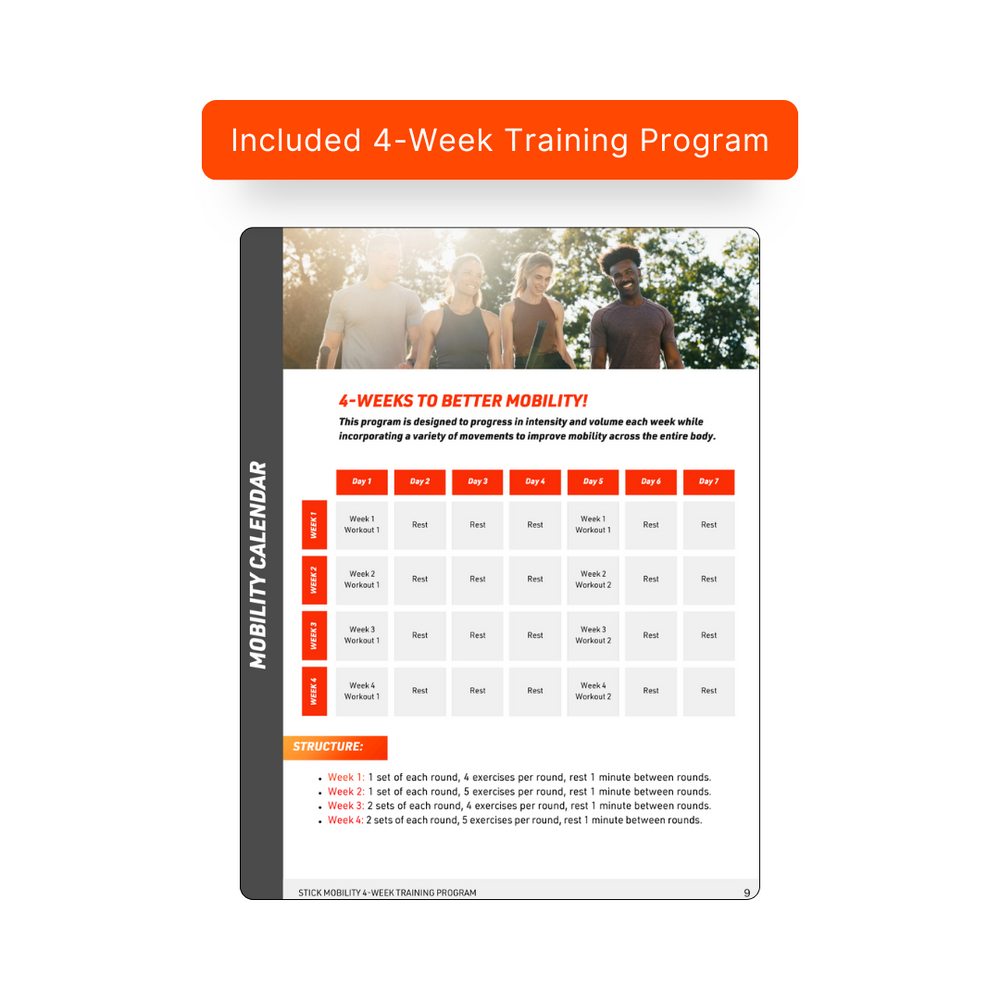 Stick Mobility, Stretching and Flexibility Training Stick, with non ...